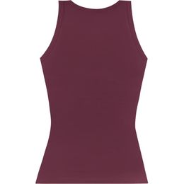 Janice 2 x Damen Top hochgeschlossen Nauta in Beige/Burgund | Gr.: M/L
