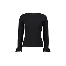Zero Pullover mit Volants am &Auml;rmel in Black Beauty | Gr.: 34