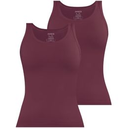 Janice 2 x Damen Top Nazca in Burgund | Gr.: XL/XXL