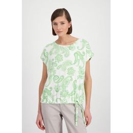 monari T-Shirt in pastell green gemustert | Gr.: 40