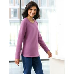 Sieh an! Fleece-Shirt in violett | Gr.: 50