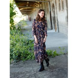WITT WEIDEN Kleid in dunkelblau-gemustert | Gr.: 52