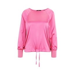 Zero Satinbluse mit Strickb&uuml;ndchen in Raspberry Velvet | Gr.: 42
