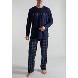 Bugatti Pyjama Genua in blau-dunkel-Karo | Gr.: XL