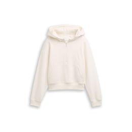 Tom Tailor M&auml;dchen Hoodie Sweatshirt mit Rei&szlig;verschluss, braun, Uni, Gr. 128