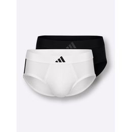 Adidas Slip in wei&szlig; + schwarz | Gr.: L