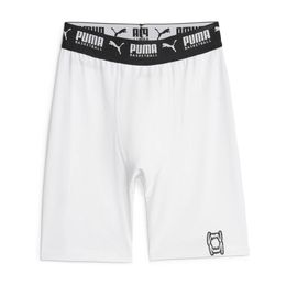 Puma Leggings "Hoops Team Short Baselayer" in Wei&szlig; | Gr.: M