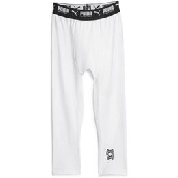 Puma Leggings "Hoops Team 3/4 Tight Baselayer" in Wei&szlig; | Gr.: XL