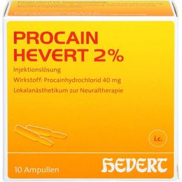 Procain Hevert 2% Injektionsl&ouml;sung Ampullen 20 ml