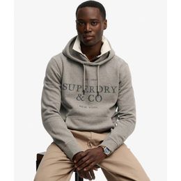 Superdry Herren 1954 Company Hoodie in Lockerer Passform Dark Grey - Gr&ouml;&szlig;e: Xxl 1040606501935K7V005