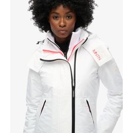 Superdry Damen Mountain Windjacke mit Kapuze Wei&szlig; - Gr&ouml;&szlig;e: 42 208221750033301C020
