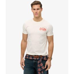 Superdry Herren Vintage Logo Tokyo Relaxed T-shirt Creme - Gr&ouml;&szlig;e: S 1040405503187I9X001
