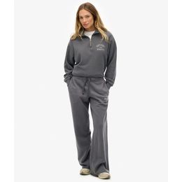 Superdry Damen Athletic Essentials Jogginghose mit Geradem Bein Dark Grey - Gr&ouml;&szlig;e: 42 212353110025700Q020