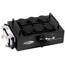 Showtec BO-6-S1 Powerbox mit 6 Schutzkontakt, 1x Multipin