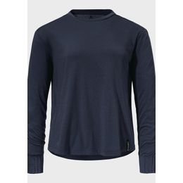 Sch&ouml;ffel Funktionsshirt SCH&Ouml;FFEL "Urban Longsleeve Style Collada WMS", Damen, Gr. 40, blau (8820, blau), Oberstoff: 60% Baumwolle, 40% Polyester, Rundhals, Shirts Funktionsshirt