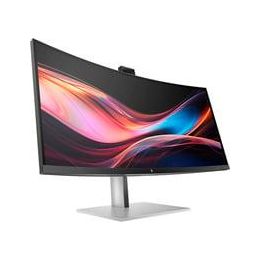 HP Series 7 Pro 734pm Konferenzmonitor, LED-Monitor 86.4 cm (34 Zoll), schwarz/silber, WQHD, IPS-Black, Curved, USB-C, Thunderbolt 4, HDMI, DP, 120Hz Panel