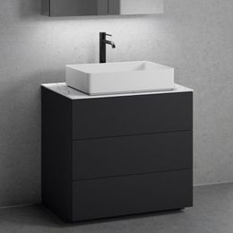 neoro n50 Unterschrank B: 80 cm mit 3 Ausz&uuml;gen, Waschtisch B: 58 cm wei&szlig; matt,, BN0065WM+BN0452BM+BN0402C1,