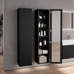 neoro n50 stripes Hochschrank mit Innenspiegel B: 40 H: 180 cm, 1 T&uuml;r, Anschlag variabel,, BN0495BBM,