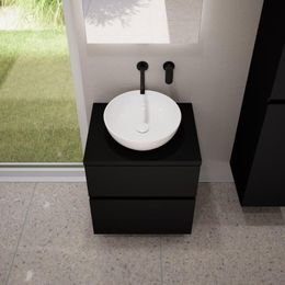 evineo ineo5 evo Unterschrank B: 60 cm mit 2 Ausz&uuml;gen, ineo6 Waschtisch &Oslash; 41,5 cm wei&szlig;,, BE0956BM+BE0962BM+BE0936WH,