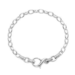 Armband "Armband Ankerkette mit Zirkonia, Silber 925", silber, Giorgio Martello MILANO, Armb&auml;nder, Damen, Silber 925 (Sterlingsilber), Armband