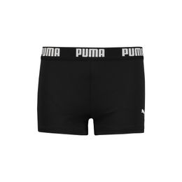 Badehose Puma "Puma SWIM BOYS LOGO TRUNKS", Jungen, Gr. 140, N-Gr, schwarz, Obermaterial: 80% Polyamid, 20% Elasthan, Badehosen Badehose, mit elastischem Bund, f&uuml;r Boys, Logoschriftzug