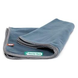 Doctor Bark Kuscheldecke Fleece blau/ grau XL