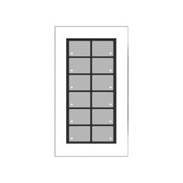 Issendorff Glas-Tastenfeld wei&szlig; m. 12 Tasten LCN - GT12W (30044)