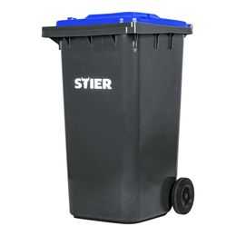 STIER 2-Rad-M&uuml;llgro&szlig;beh&auml;lter 240 l grau/blau BxTxH 576x720x1067 mm (905355)