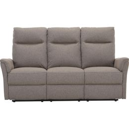 3-Sitzer Home Affaire "FINNARA, 3-Sitzer,elelektrische Relaxfunktion in 2 Sitzen, USB A/C", taupe, B:180cm H:103cm T:88cm, 100% POLYESTER, Sofas, Liegefunktion 105-135, Federkern