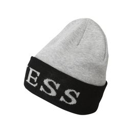 Guess M&uuml;tze'LOGO BEANIE' Herren Gr&ouml;&szlig;e 55/60 grau / schwarz