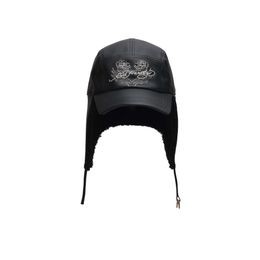Ed Hardy M&uuml;tze 'Rose Aviation' Herren Gr&ouml;&szlig;e 55/60 schwarz
