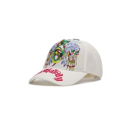 Ed Hardy Kappe 'Pirates Airtex' Damen Gr&ouml;&szlig;e 55/60 gelb / rot / schwarz / naturwei&szlig;