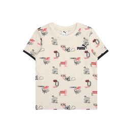 Puma T-Shirt 'Little Runners' Jungen Gr&ouml;&szlig;e 110 beige / rot / schwarz