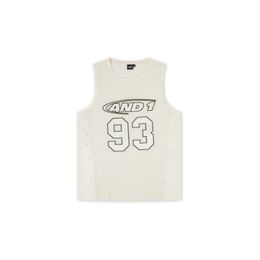 AND1 Shirt '93 Airtex' Herren Gr&ouml;&szlig;e S ecru / anthrazit
