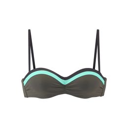 s.Oliver Bikinitop 'Mix-Kini' Damen Gr&ouml;&szlig;e 75 t&uuml;rkis / oliv / schwarz