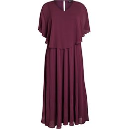 ZIZZI Kleid Damen Gr&ouml;&szlig;e 54/56 weinrot Winterkleid