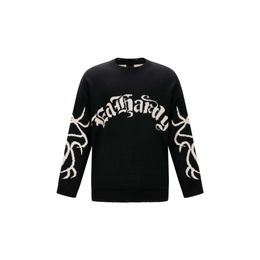 Ed Hardy Pullover 'Intarsien Tattoo Drache' Herren Gr&ouml;&szlig;e XL schwarz / wollwei&szlig;