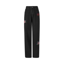 Ed Hardy Jeans 'Blooming Death' Damen Gr&ouml;&szlig;e 34 schwarz