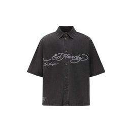 Ed Hardy Shirt 'Adler und Sterne' Herren Gr&ouml;&szlig;e XXL schwarz