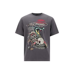 Ed Hardy T-Shirt Herren Gr&ouml;&szlig;e XXL dunkelgrau / mischfarben