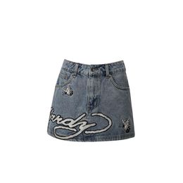 Ed Hardy Rock 'Wasser Schmetterling' Damen Gr&ouml;&szlig;e 38 blue denim