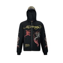 Ed Hardy Sweatjacke 'Double-Venom' Herren Gr&ouml;&szlig;e S gelb / rot / schwarz