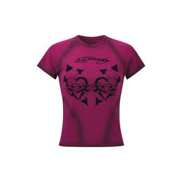 Ed Hardy T-Shirt Damen Gr&ouml;&szlig;e M lila / schwarz