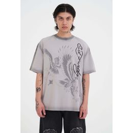 Ed Hardy T-Shirt 'Eagles In Attack' Herren Gr&ouml;&szlig;e XL grau