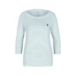 Tom Tailor Shirt Damen Gr&ouml;&szlig;e S nachtblau / mint / wei&szlig;