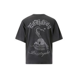 Ed Hardy T-shirt 'Schlange und Sch&auml;del' Herren Gr&ouml;&szlig;e S grau / anthrazit