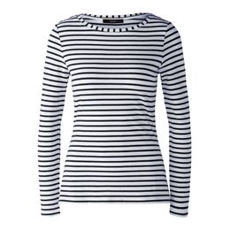 Oui Shirt 'Sumiko' Damen Gr&ouml;&szlig;e L dunkelblau / wei&szlig;