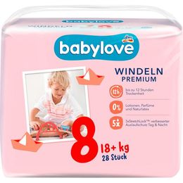 Windeln Premium Gr. 8 XXL (18+ kg) babylove