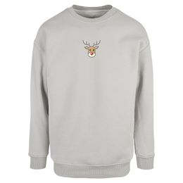 Merchcode Sweatshirt 'Christmas Cute Deer' Herren Gr&ouml;&szlig;e L braun / grau / hellgrau / wei&szlig;