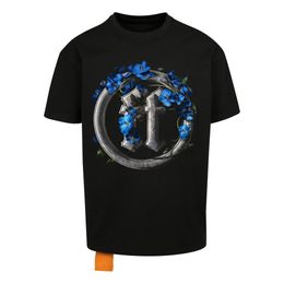 Forgotten Faces T-Shirt 'Faded Flowers' Herren Gr&ouml;&szlig;e XXXL blau / grau / orange / schwarz